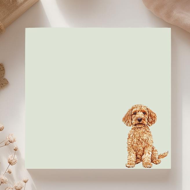 Labradoodle Sticky Notepad, Cute Labradoodle Sticky Note, Labradoodle ...